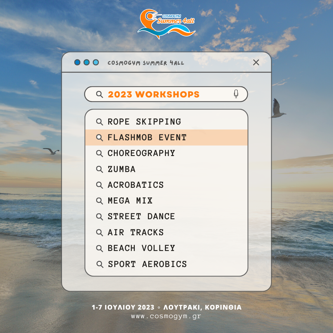 Introducing our 2023 Workshops! - COSMOGYM - Summer4all